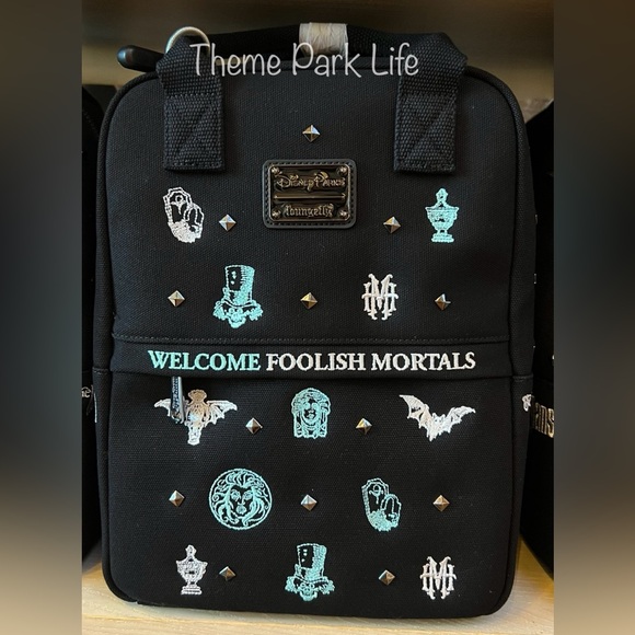 Loungefly | Bags | Disney Parks Haunted Mansion Foolish Mortal Canvas ...